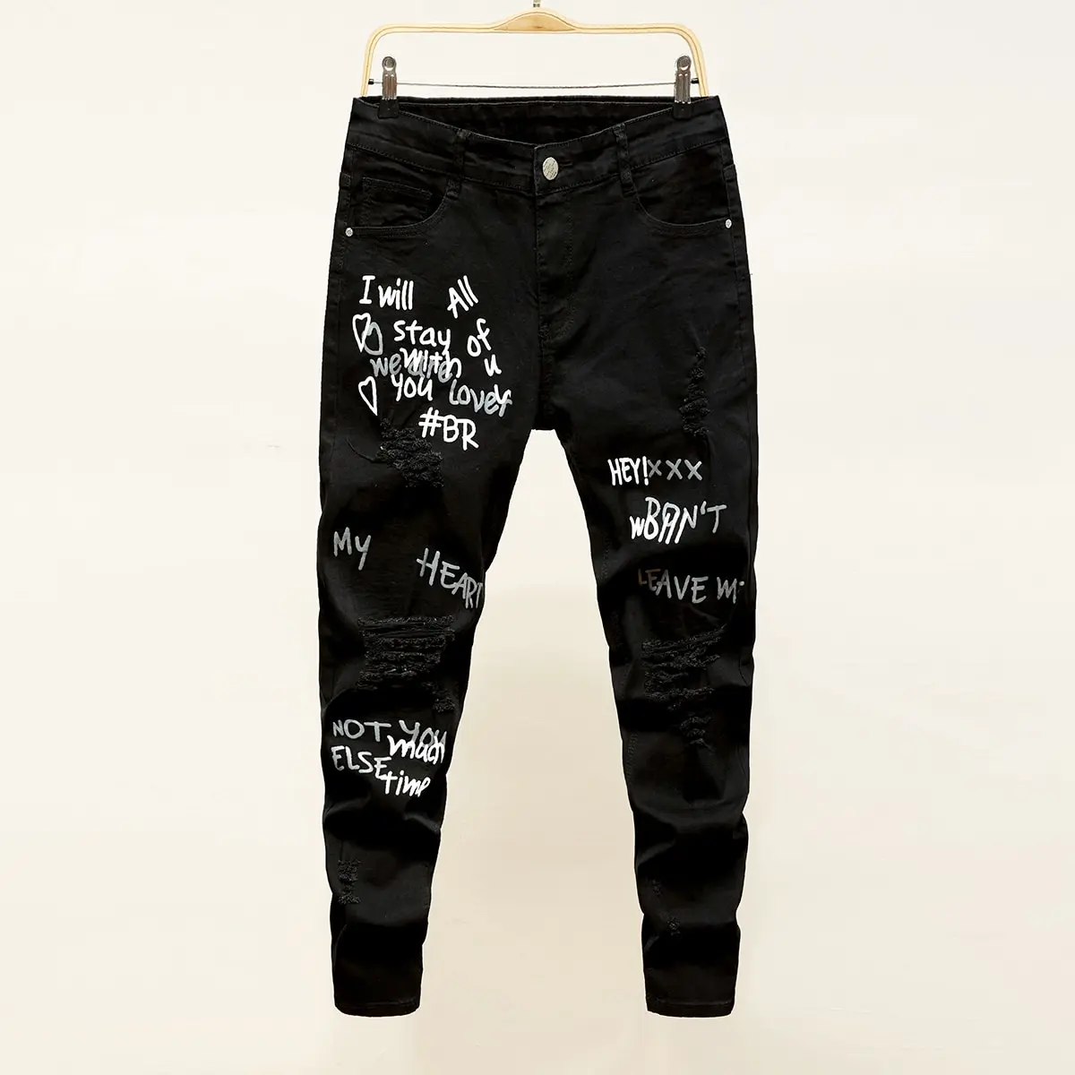 High-Street-Letter-Embroidered-Fried-Street-Pants-Hip-Hop-Retro-Mens ...