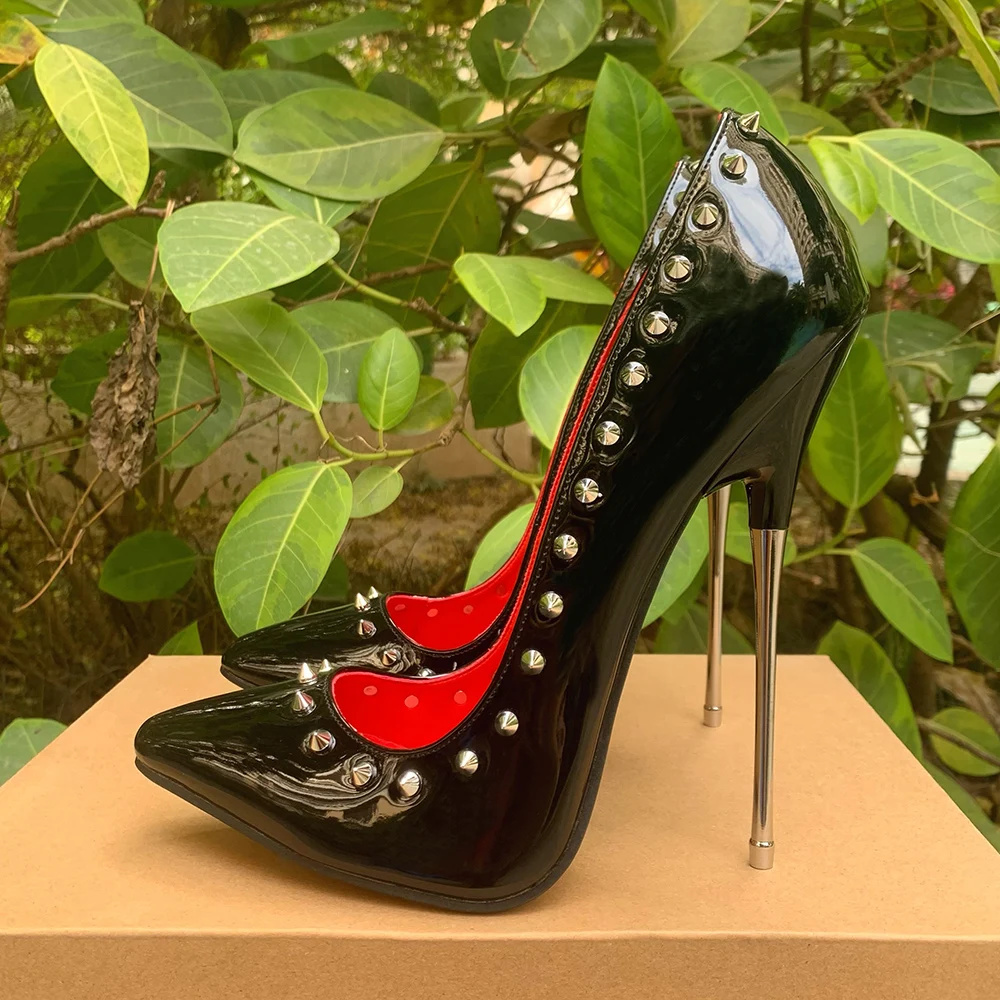 Shiaopick-zapatos-de-tac-n-alto-de-Metal-extremo-para-hombre-Stilettos ...