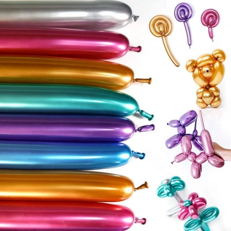 20-50-100pcs-Metal-Strip-Balloons-Wholesale-260-Magic-Thickened-1-8g ...
