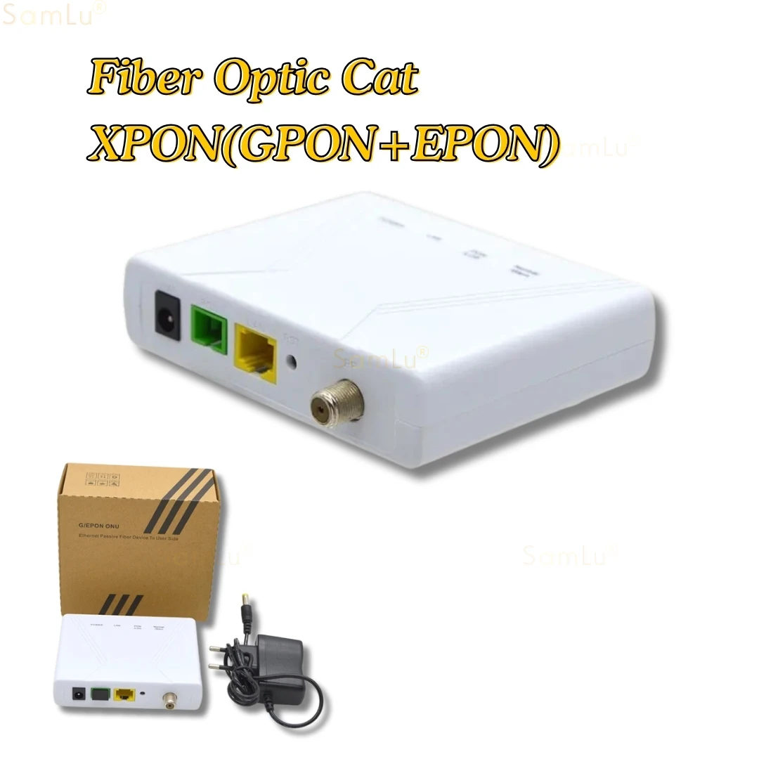 Hot Sell Single Port Gigabit Fiber Optic Cat XPON ONU/ONT 1GE+CATV ...
