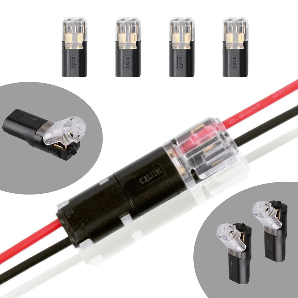 2pin-Pluggable-Wire-Connector-Quick-Splice-Electrical-Cable-Crimp ...