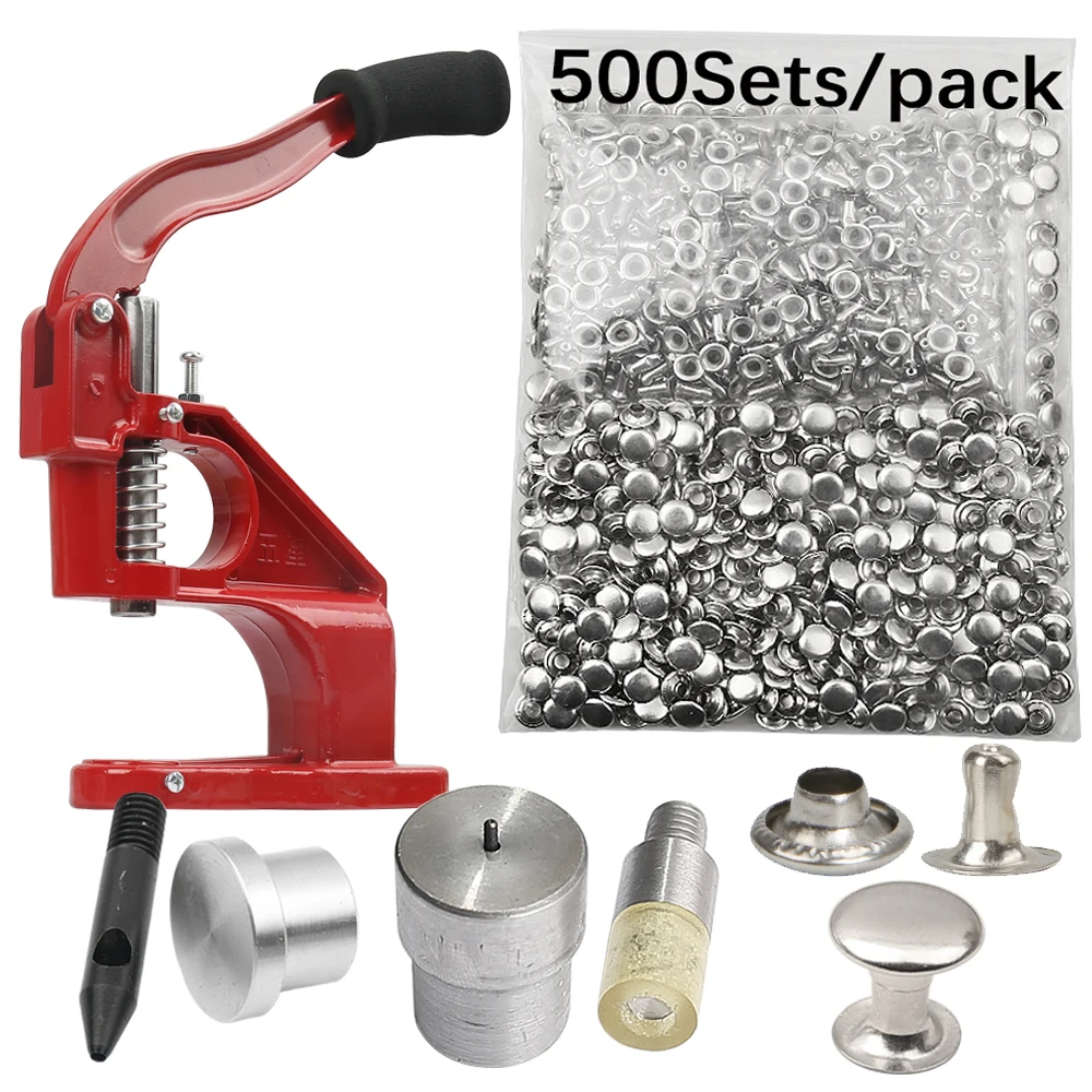 200-500Sets-pack-Cap-Rivets-Hand-Press-Machine-Install-Rivet-Mold-for ...