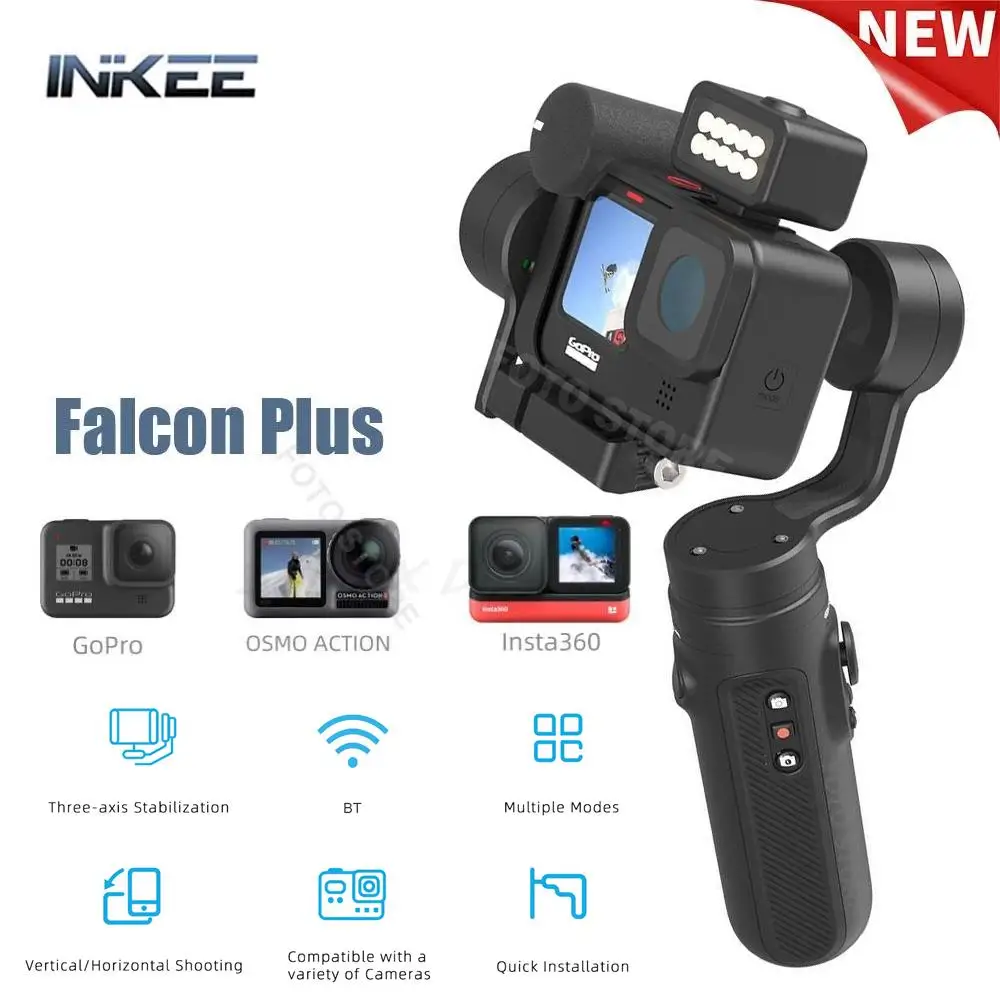 INKEE-FALCON-Plus-Handheld-3-Axis-Action-Camera-Gimbal-Stabilizer-Anti ...