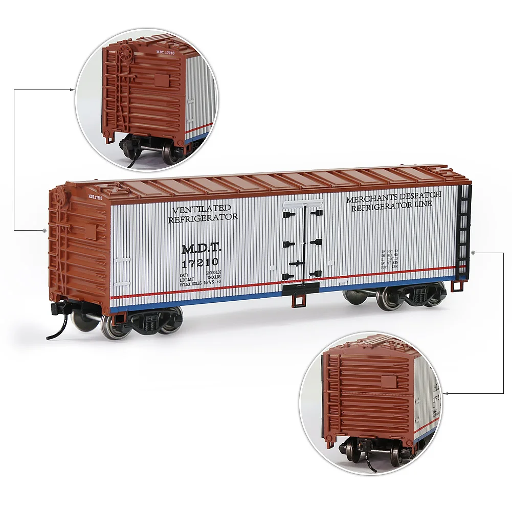 Evemodel-Train-1-Unit-HO-Scale-40ft-Wood-side-Reefer-White-M-D-T-40 ...