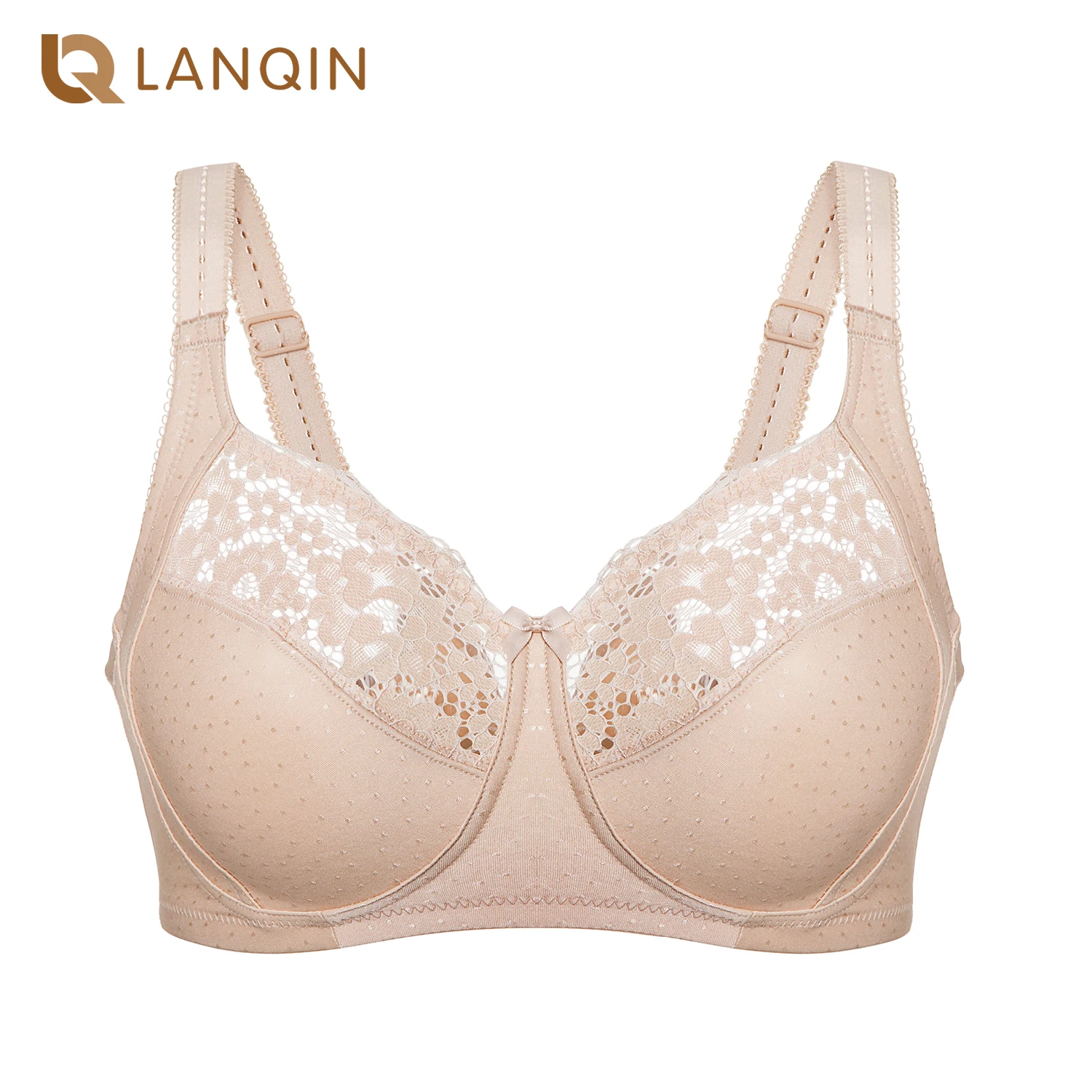 Women-s-Full-Coverage-Wireless-Lace-Bra-Cotton-Non-padded-Thin-Summer ...