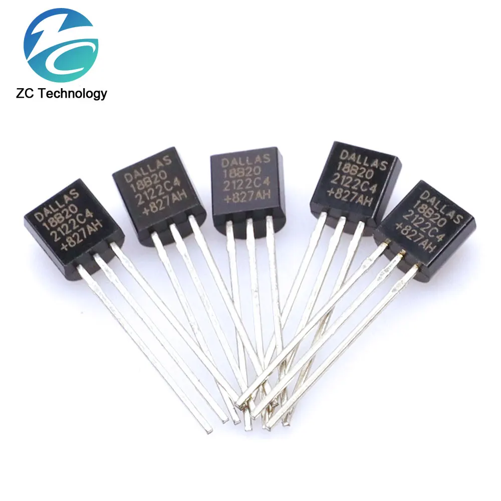 5pcs/lot Ds18b20 18b20 To-92 Temperature Sensor New And Origianl ...