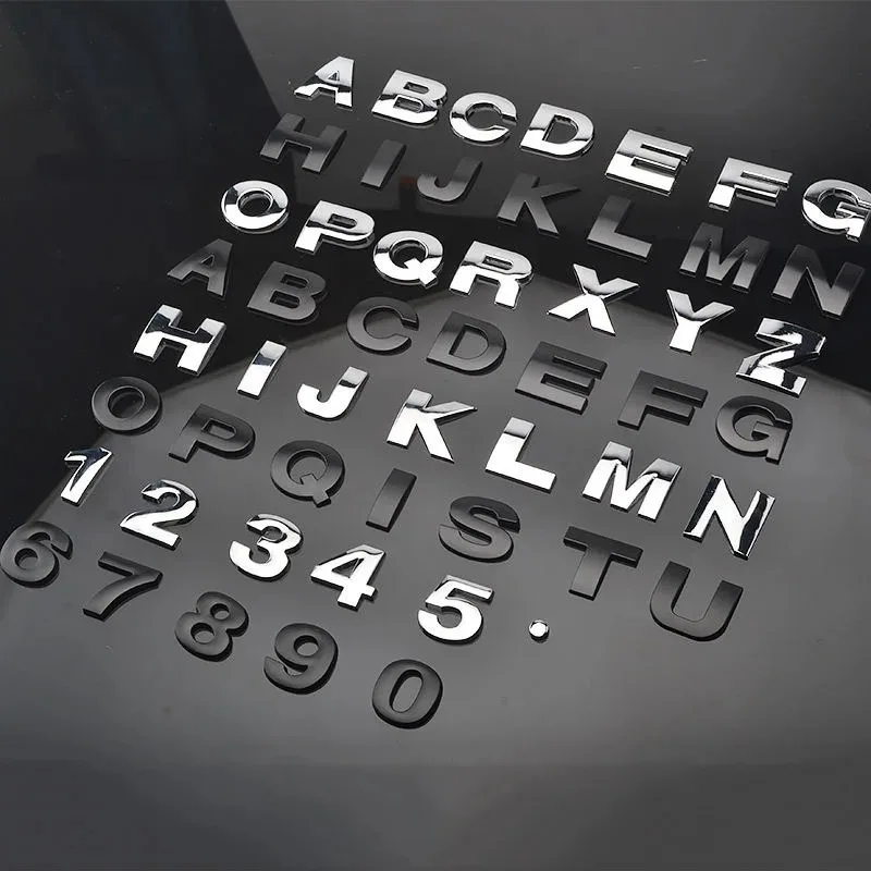 3D-Metal-DIY-Styling-Letters-Word-Alphabet-Emblem-Decals-Numbers ...