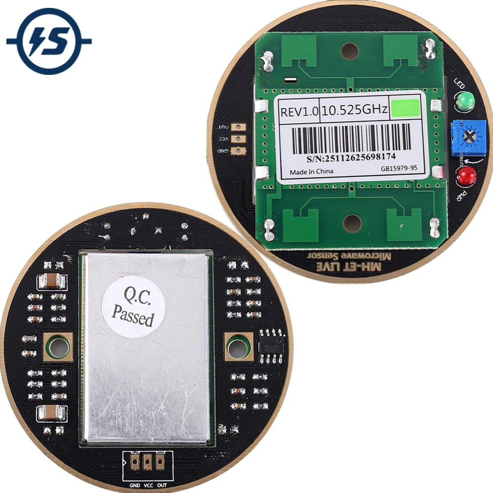 Hb100 10.525ghz Microwave Radar Sensor 2-16m Sensing Distance Human ...