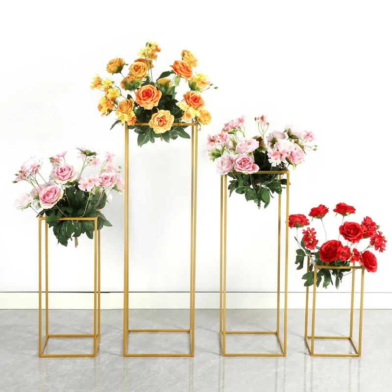 Metal Wedding Flower Stand Floor Vases Flowers Column Stand Road Lead ...