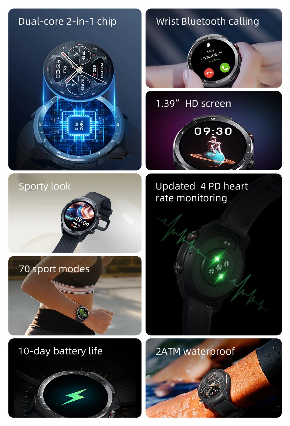 MIBRO Smartwatch Mibro Watch A2 Negro | falabella.com