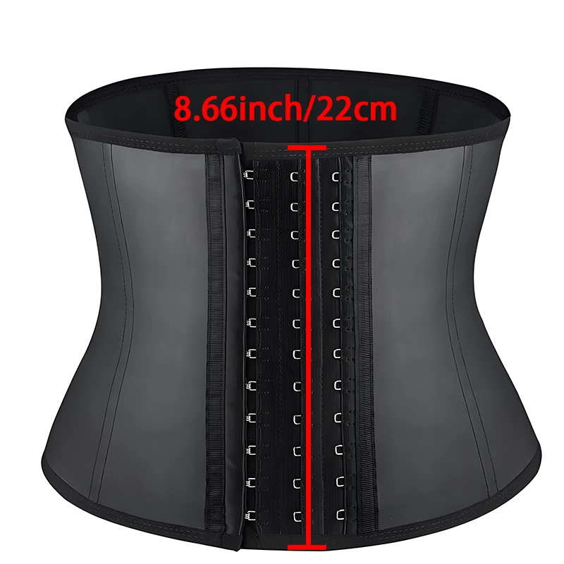 8-66-inch-short-torso-Latex-Waist-Trainer-Corset-9-Steel-Bones ...