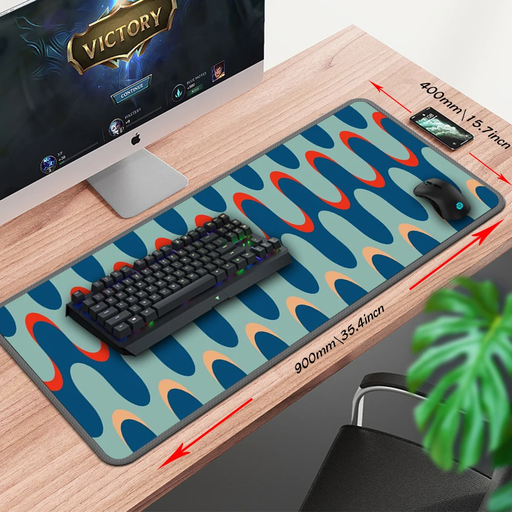 Desk-Mat-Work-Home-Office-Cubicle-Decor-Mid-Century-Modern-Geometric ...