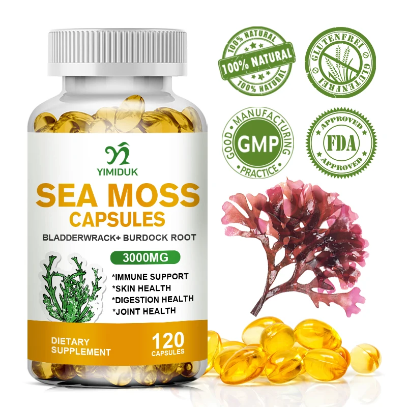 Organic Sea Moss Capsule Supports Thyroid Health Anti aging Antioxidant ...