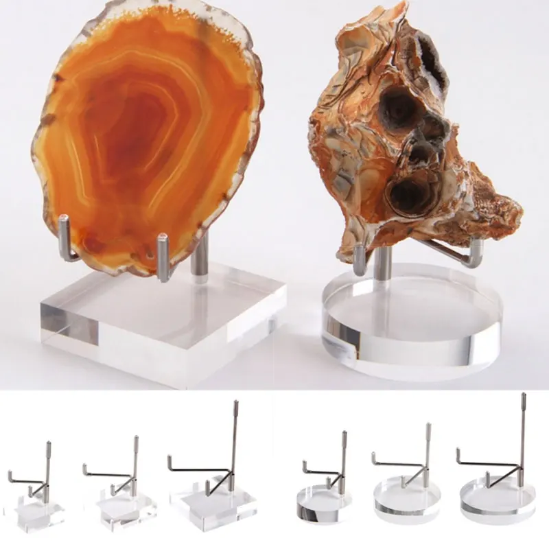 Adjustable-Metal-Display-Stand-with-Clear-Acrylic-Bases-Crystal-Rock ...