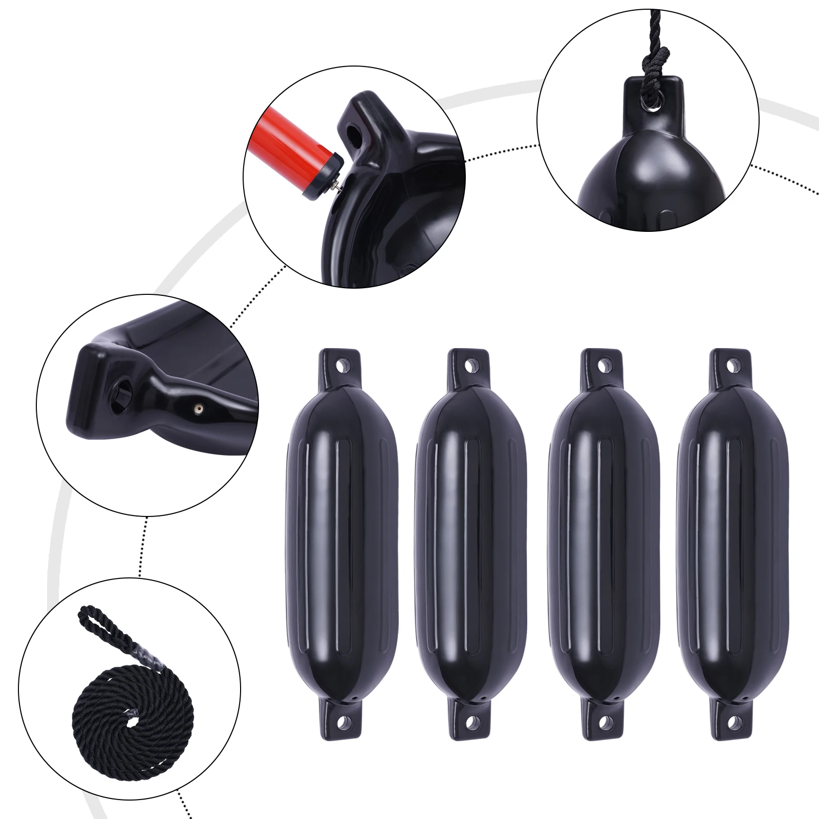 4Pcs-Boat-Fenders-Boat-Bumpers-with-4-Ropes-Boat-Fenders-Inflatable ...