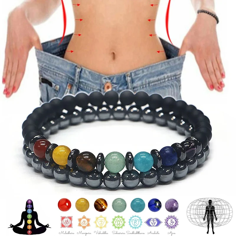 6mm-Yoga-7-Chakra-Bracelet-Men-Women-Lost-Weight-Magnetic-Hematite ...