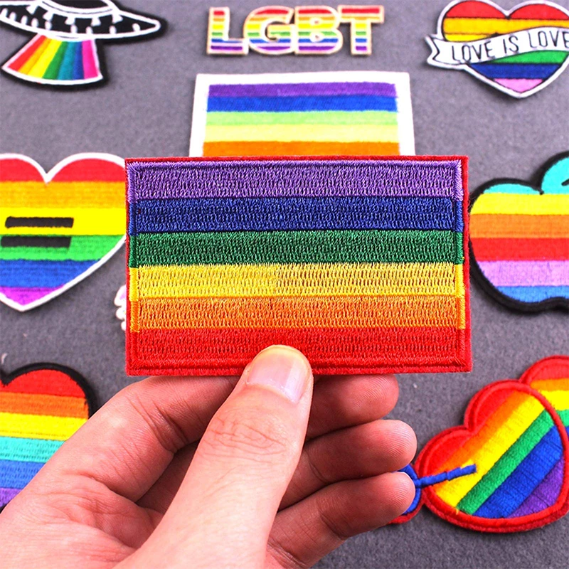 Rainbow-Flag-Sign-Gay-LGBT-Lesbian-Embroidered-Patches-Logo-Gay-Pride ...