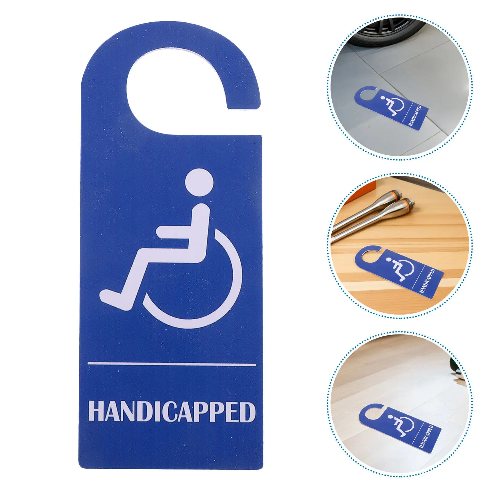 Handicap Parking Sign Hanger for Car - Waterproof PVC Wheelchair Symbol ...