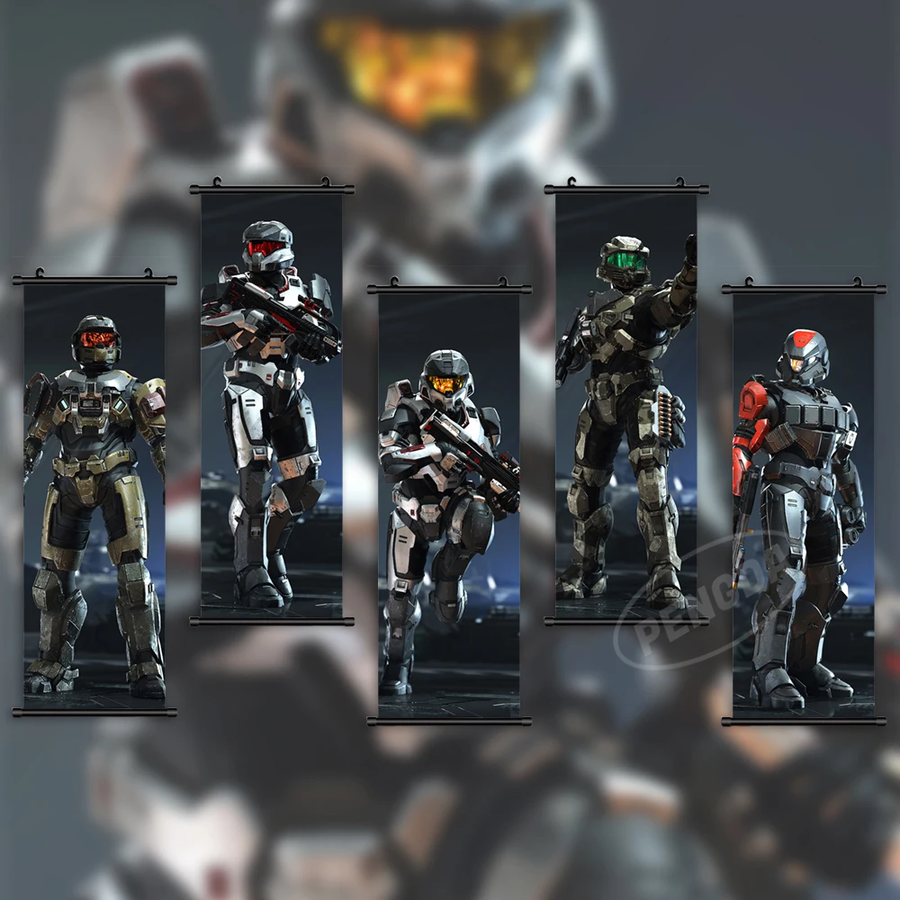 Home-Decoration-Halo-Infinite-Wall-Artwork-Painting-Shooting-Game ...