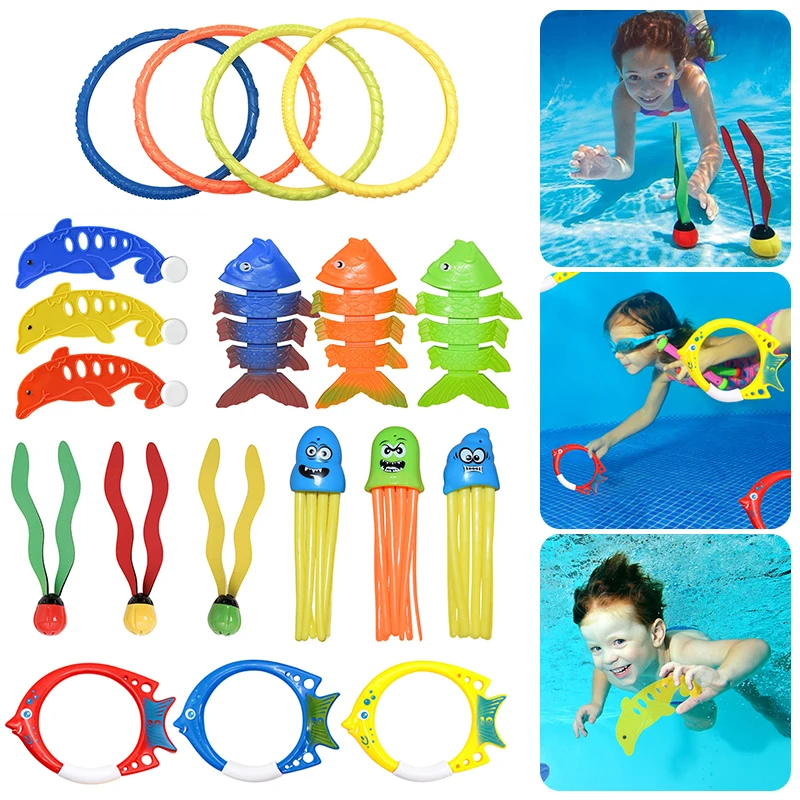 3-4Pcs-Diving-Game-Toys-Set-Swimming-Pool-Throwing-Toy-Dive-Swim-Rings ...