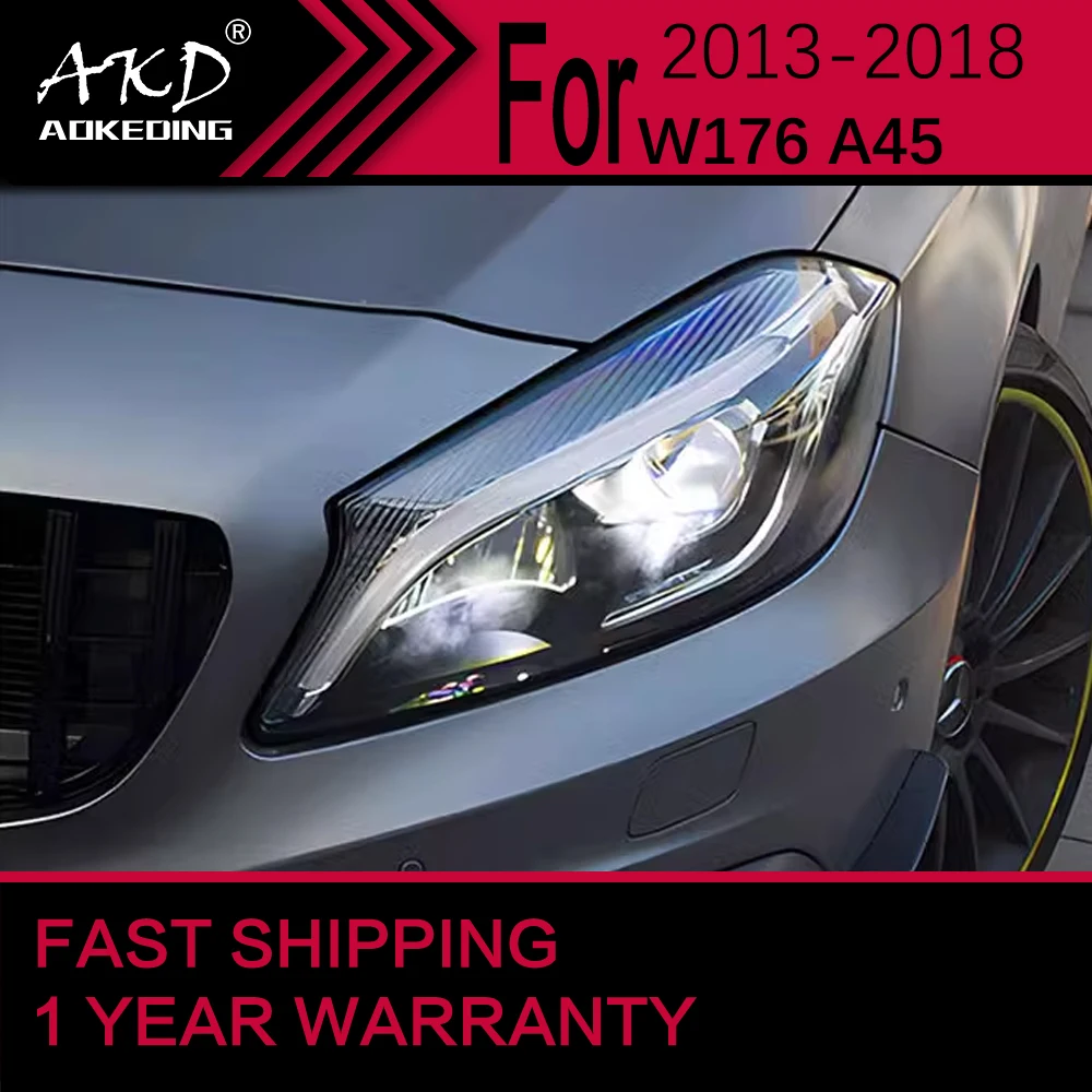 Car-Lights-for-BENZ-W176-LED-Headlight-2013-2018-A45-A180-A200-Head ...