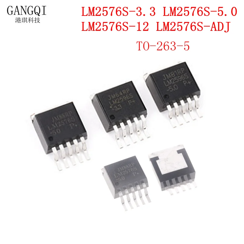 10PCS LM2576S LM2576S-3.3 LM2576S-5.0 TO263-5 LM2576S-ADJ LM2576S-12 ...
