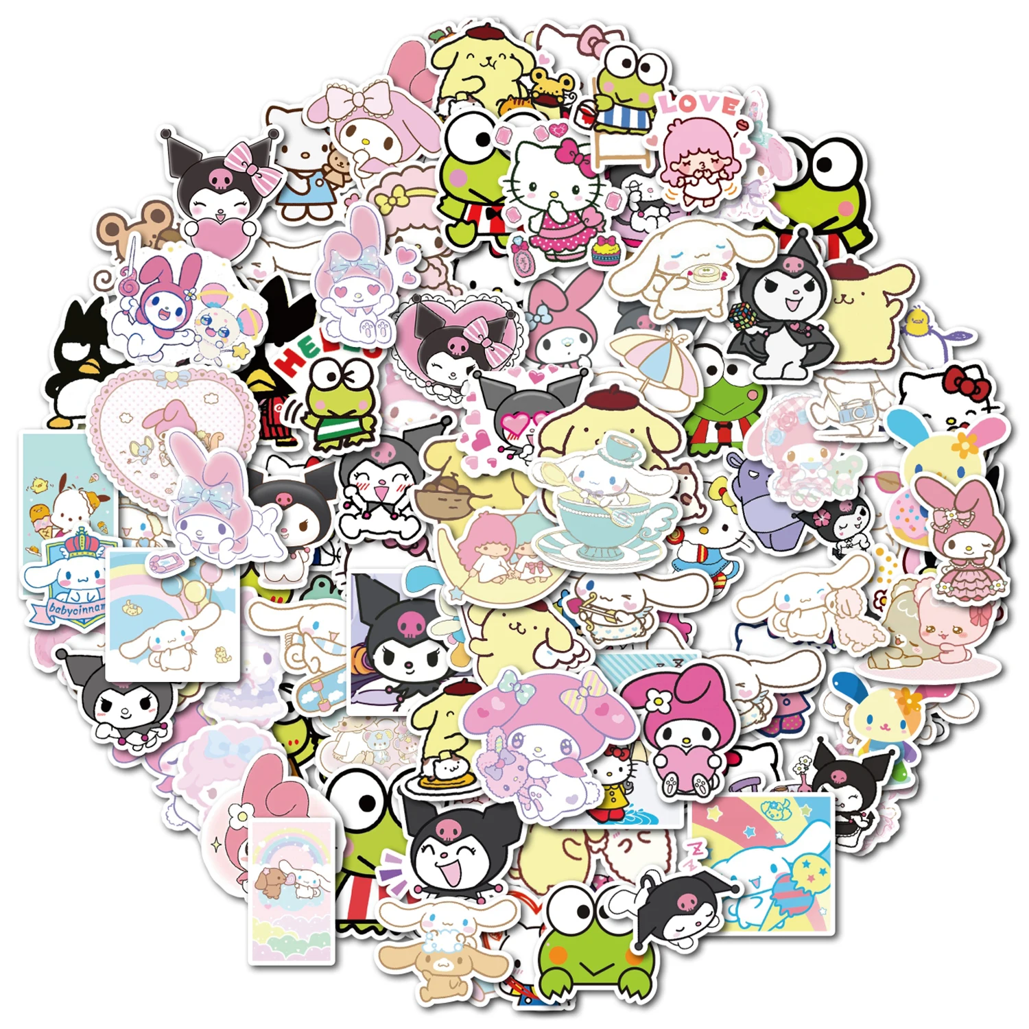 10-50Pcs-Cartoon-Sanrio-Laptop-Stickers-Kuromi-Cinamonroll-Hellokitty ...