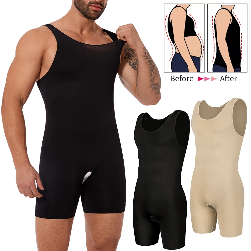 Shaper-per-tutto-il-corpo-Intimo-senza-maniche-da-uomo-Compressione ...