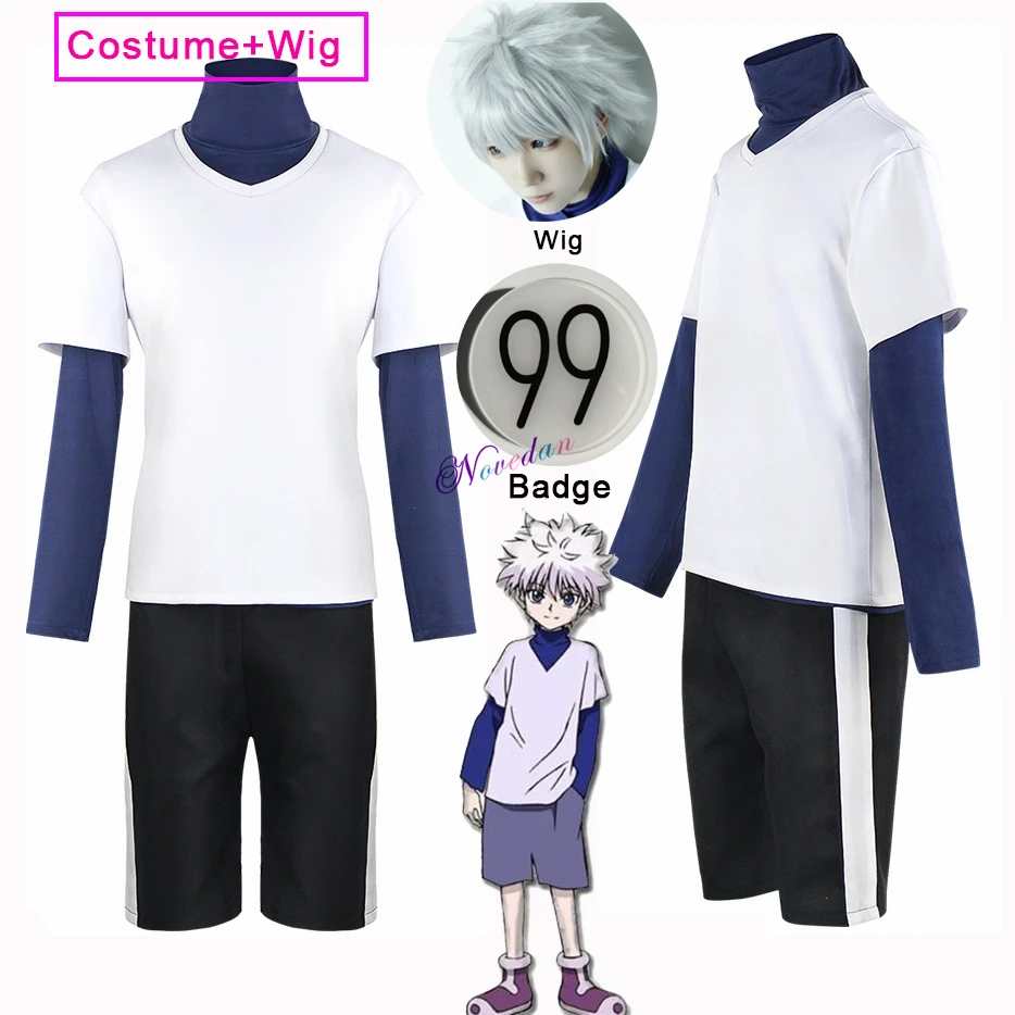 Anime-Hunter-Killua-Zoldyck-Cosplay-Costume-Number-99-Badge-Halloween ...
