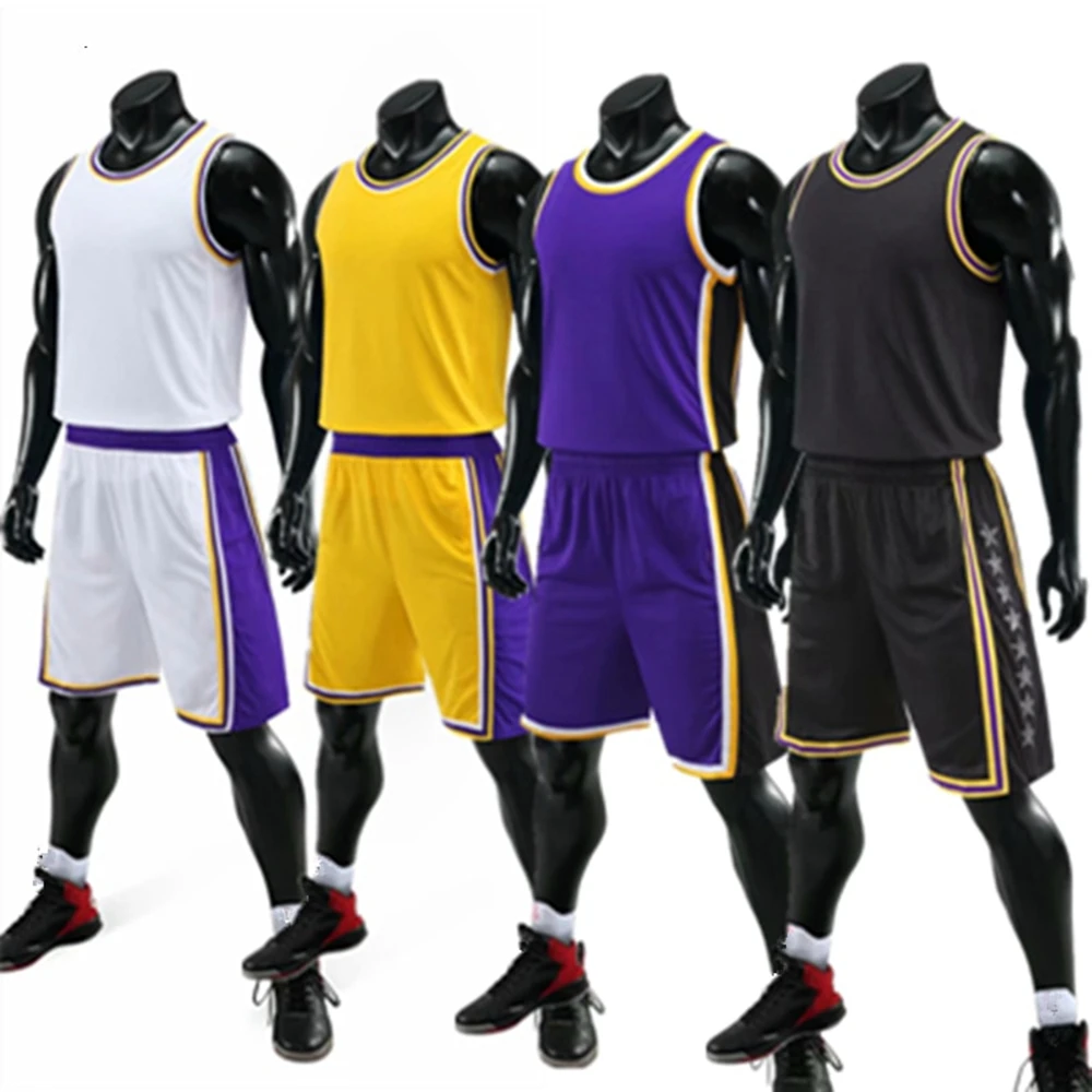 Gradient Basketball Jerseys Sets , Men Children Basketball Sports Vest ...