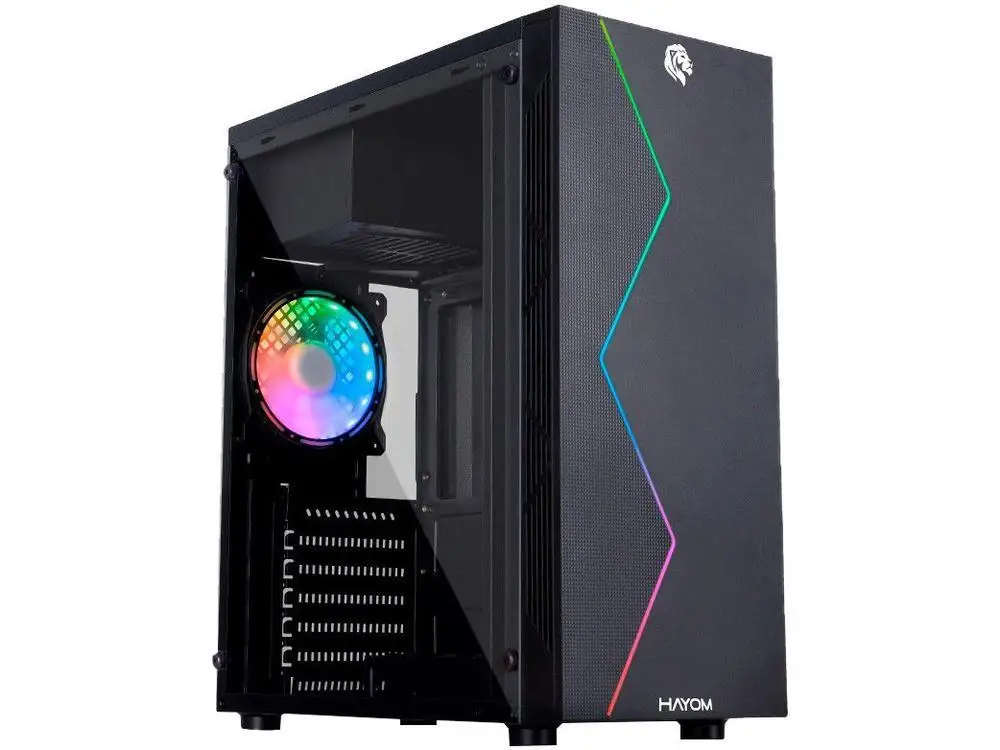Gamer Hayom GB1705 RGB ATX Black Cabinet - AliExpress 7