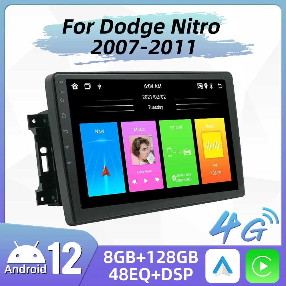 2-Din-Android-Car-Radio-for-Dodge-Nitro-2007-2011-Stereo-Carplay-Car ...