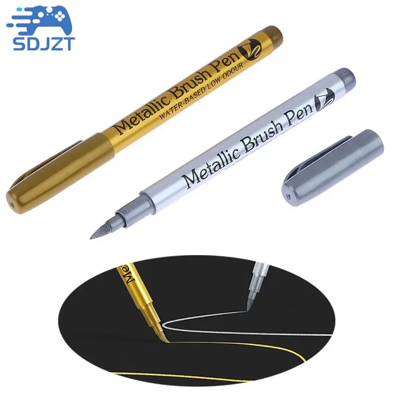 Brush-Metallic-Marker-Pens-Set-Gold-Silver-Permanent-Art-Markers-For ...