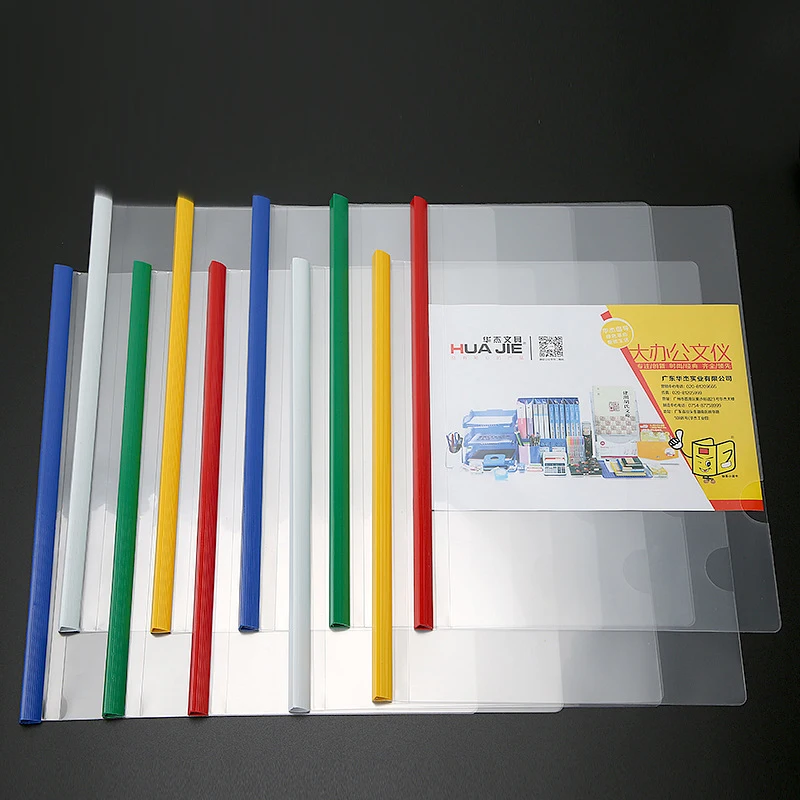 10-Pieces-Color-Transparent-Draw-Rod-Folder-File-Report-Resume-Folder ...