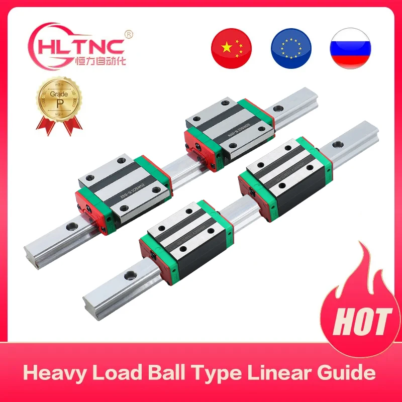2pcs-HGR15-HGR20-Square-Linear-Guide-Rail-4pcs-HGH15CA-HGH20CA-Flange ...