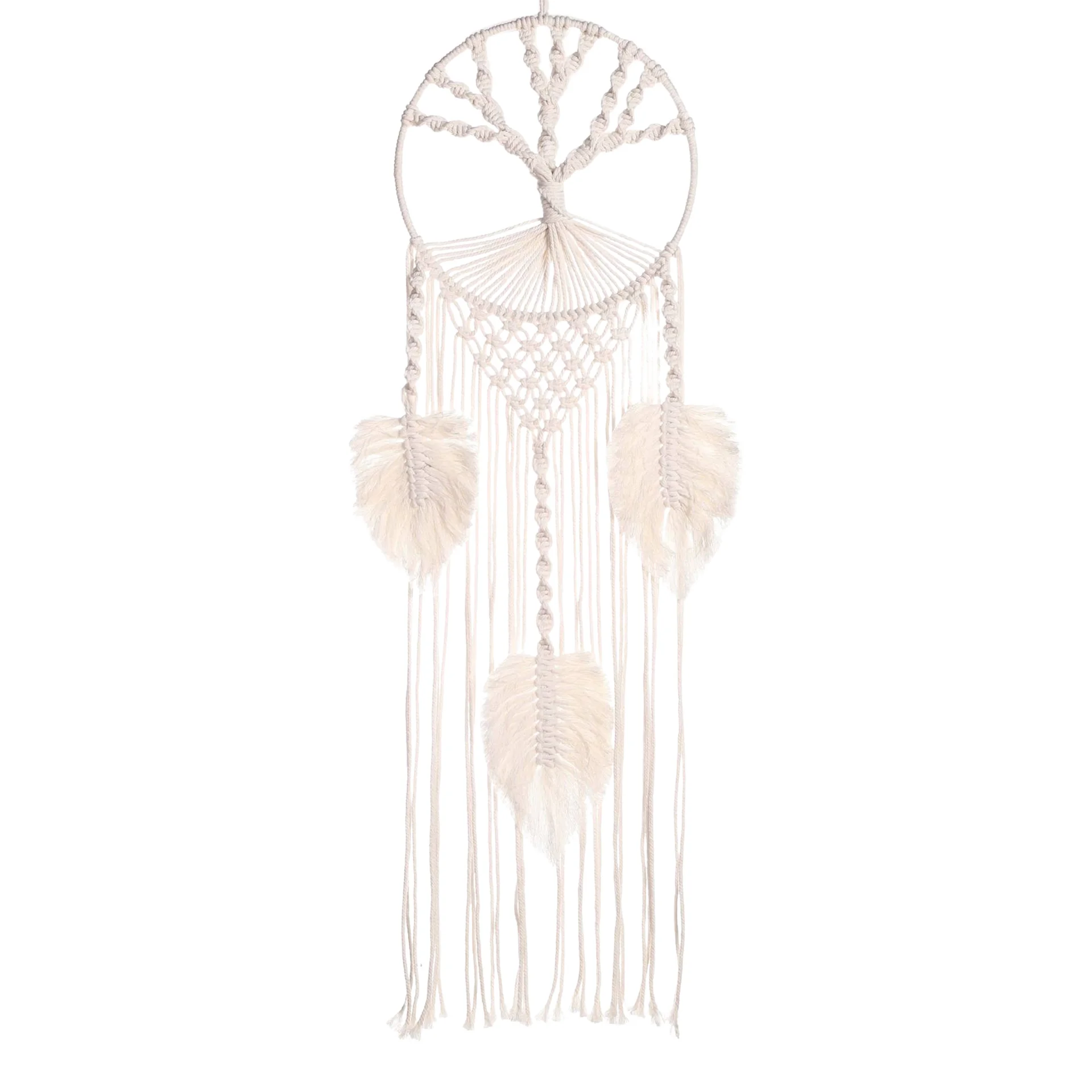 Atrapasueños grande de árbol nórdico, tapiz colgante de pared de macramé, decoración de pared de ...