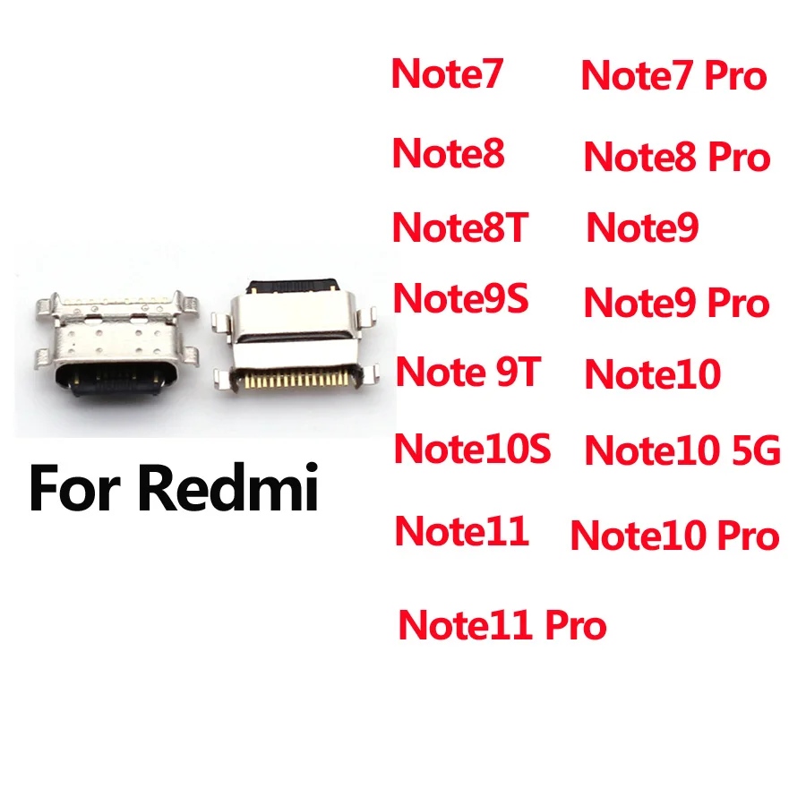 10-100Pcs USB Jack Charging Socket Port Plug Dock Charger Connector For ...