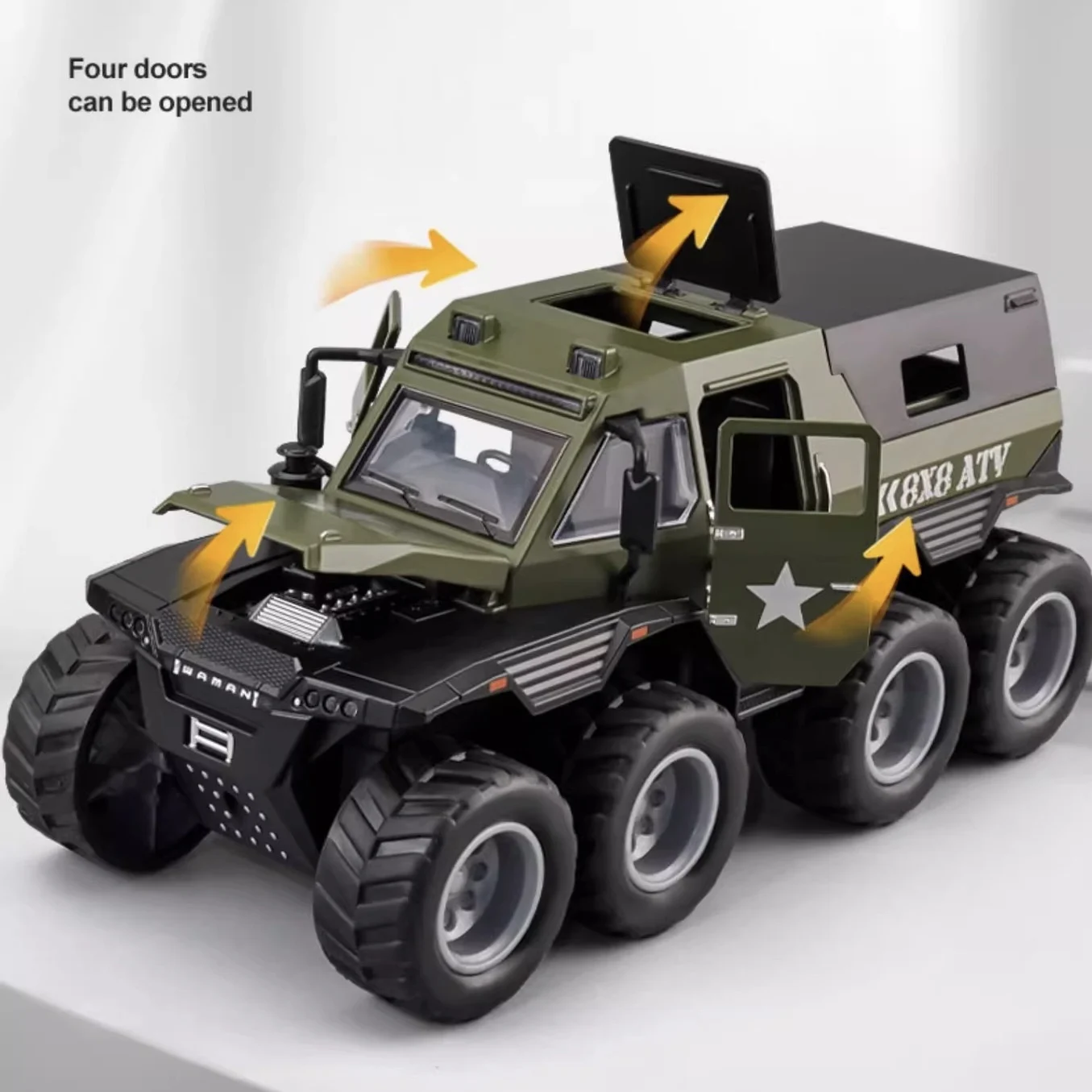 1: 32 Conqueror SUV Mini Toy Car Simulation Alloy Off-Road 8 Wheel Car ...