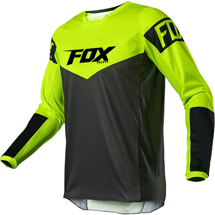 Fox-teleyi-Downhill-Jersey-Masculino-Mountain-Bike-MTB-Shirts-Offroad ...