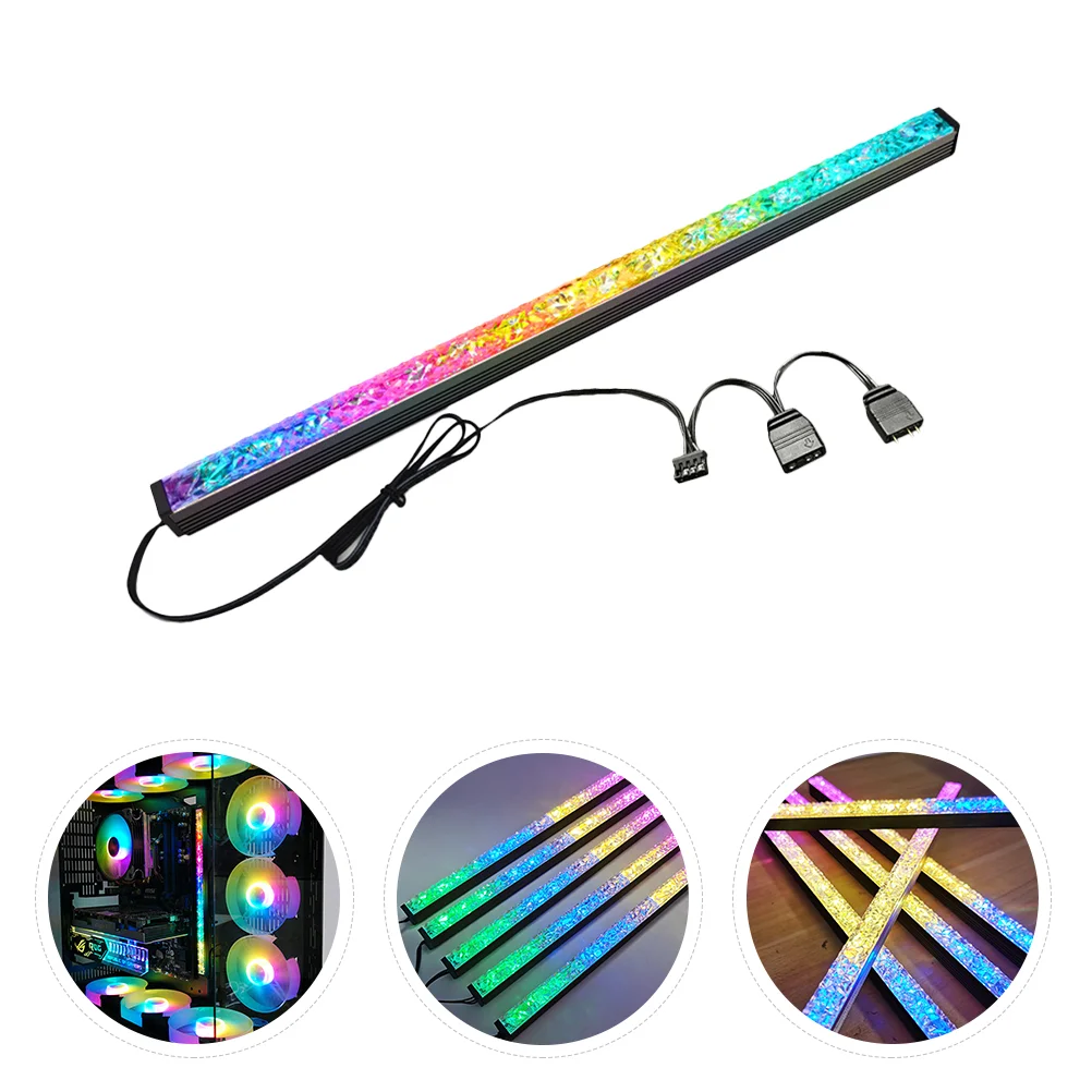 PcsComputer-Chassis-Light-5V-ARGB-Rhinestone-Texture-Decorative-PC-Case ...