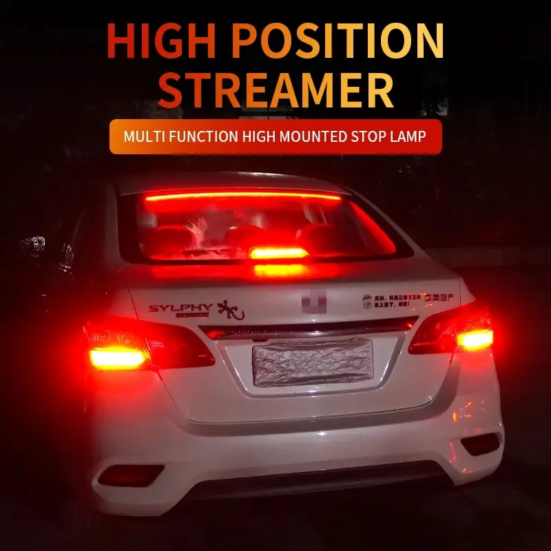 90cm-Additional-Car-Brake-Stop-Light-Strip-Red-Flexible-LED-Multi-mode ...