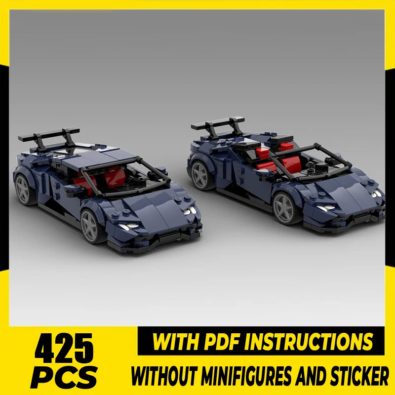 Champion-Speed-Cars-Sets-Moc-Building-Blocks-Two-Forms-Dark-Blue-City ...