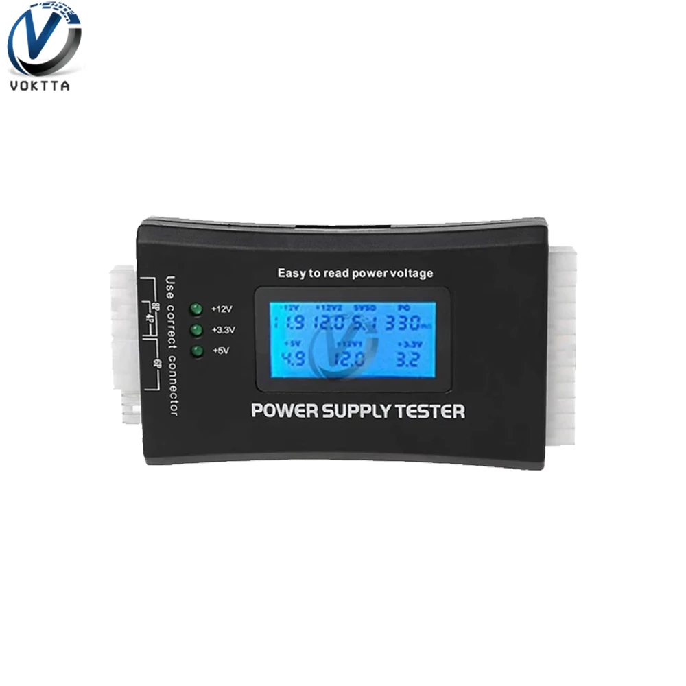 Digital LCD Display PC Computer 20/24 Pin LCD Power Supply Tester Check ...