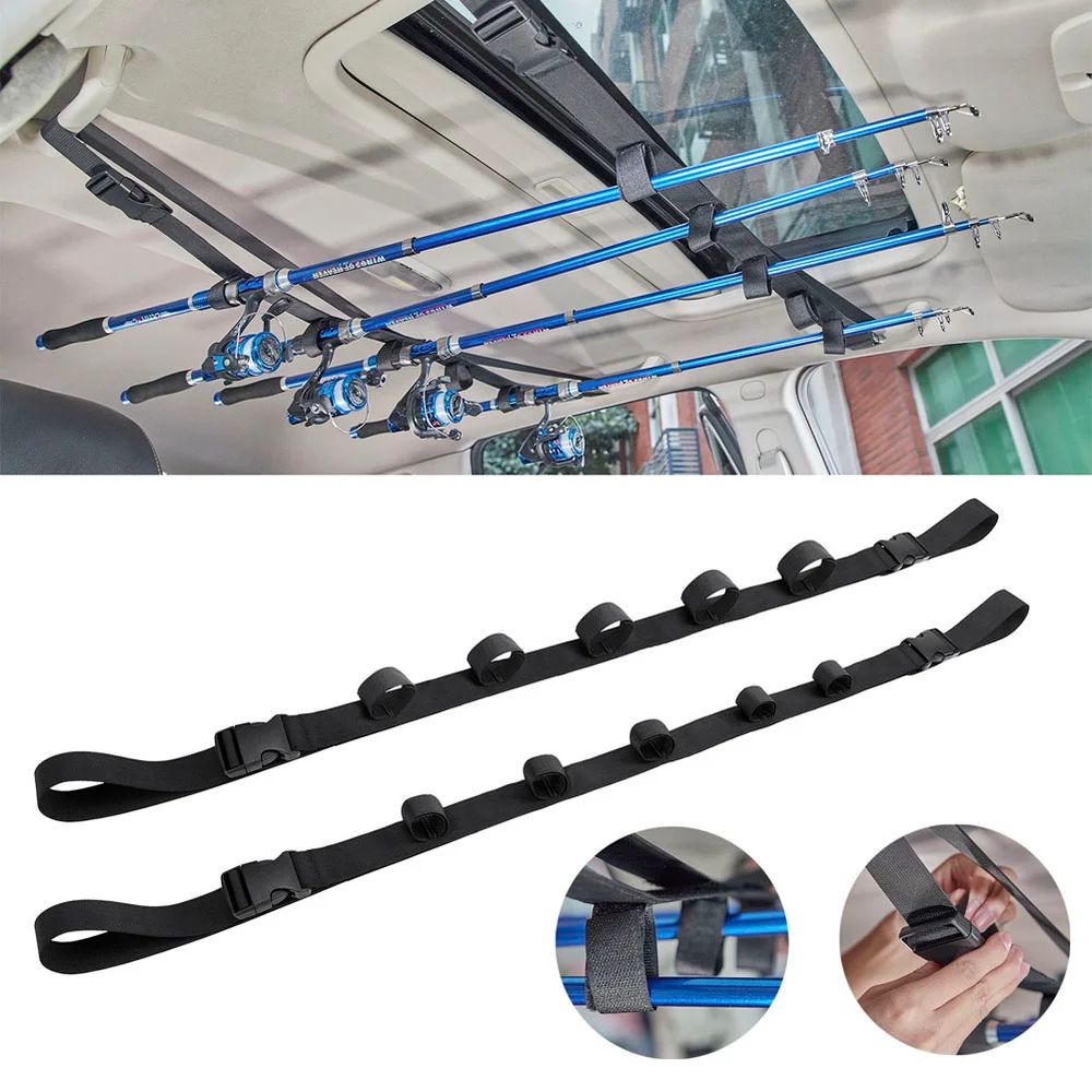 New-a-pair-Vehicle-Rod-Carrier-Rod-Holder-Belt-Strap-With-Tie ...