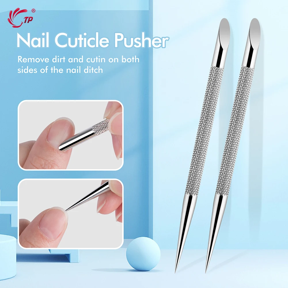 TP-2PCS-Professional-Stainless-Steel-Double-Nail-Cuticle-Pusher-For ...