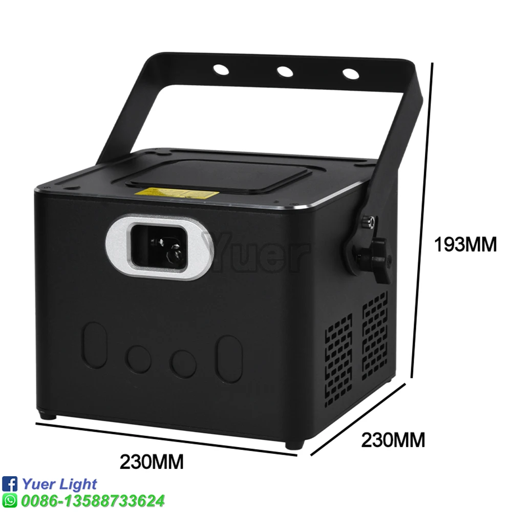 YUER 8W ILDA RGB Laser Light Professional 3D Animation Laser Scanner ...