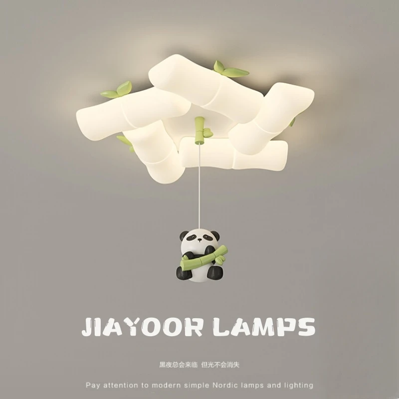 Modern Panda LED Ceiling Lights For Children's Room Baby Boy Girl ...