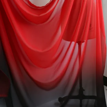 3/5/10m Ombre Sheer Fabric See Through Gradient Coloured 100D Silky ...