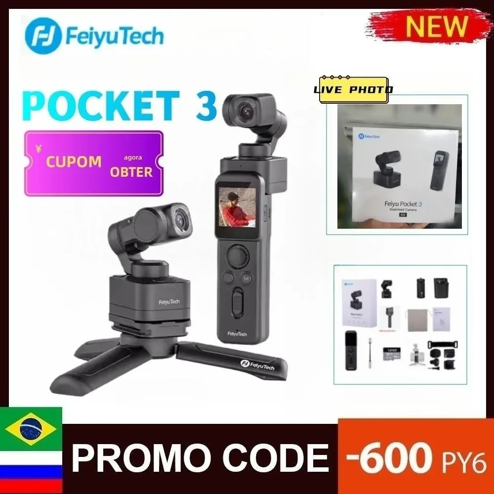 FeiyuTech-Feiyu-Pocket-3-Estabilizador-de-C-mera-Sem-Fio-Gimbal-Destac ...