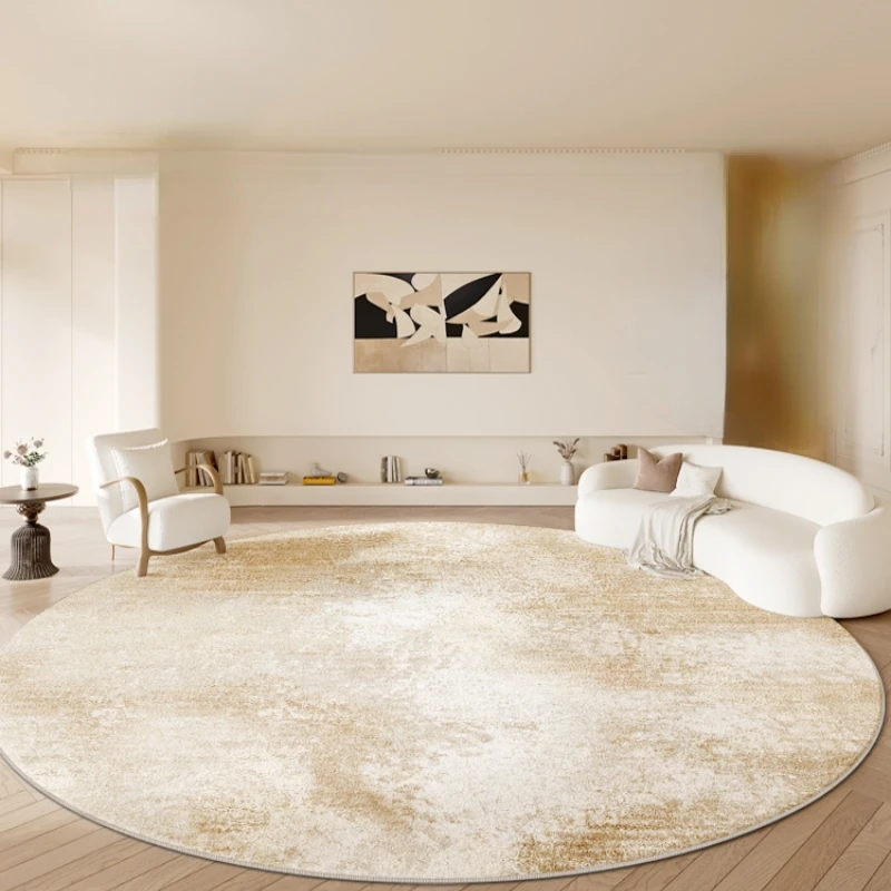 Cream-Style-Living-Room-Decoration-Round-Carpet-Fluffy-Soft-Rugs-for ...